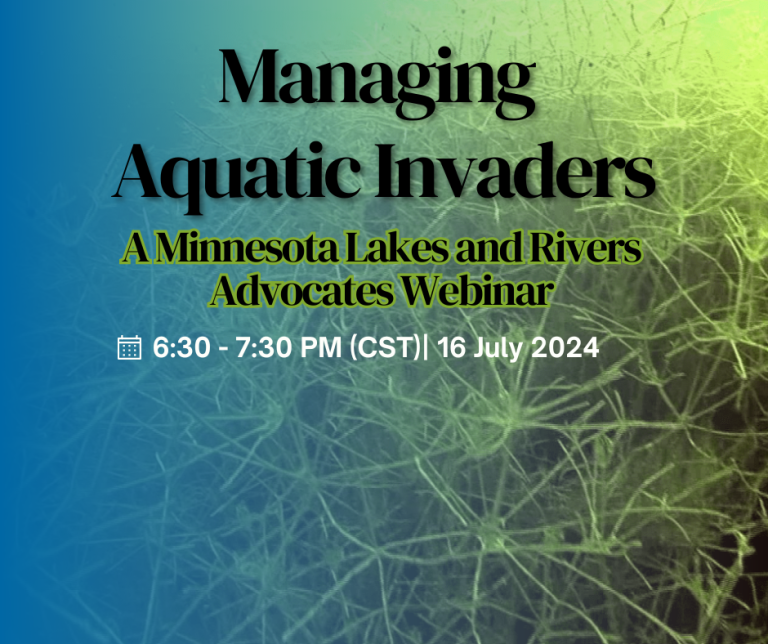 Managing Aquatic Invaders Webinar – Minnesota Lakes & Rivers Advocates